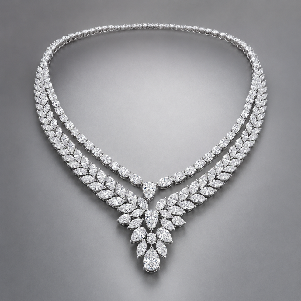 SHAAHI Dynasty Diamond Necklace | Bridal High Jewellery | Luxcham – luxcham